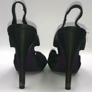 Vigoss | Shoes | Vigoss Womens Heel Satin Luxor Black Slingbacks 5 ...